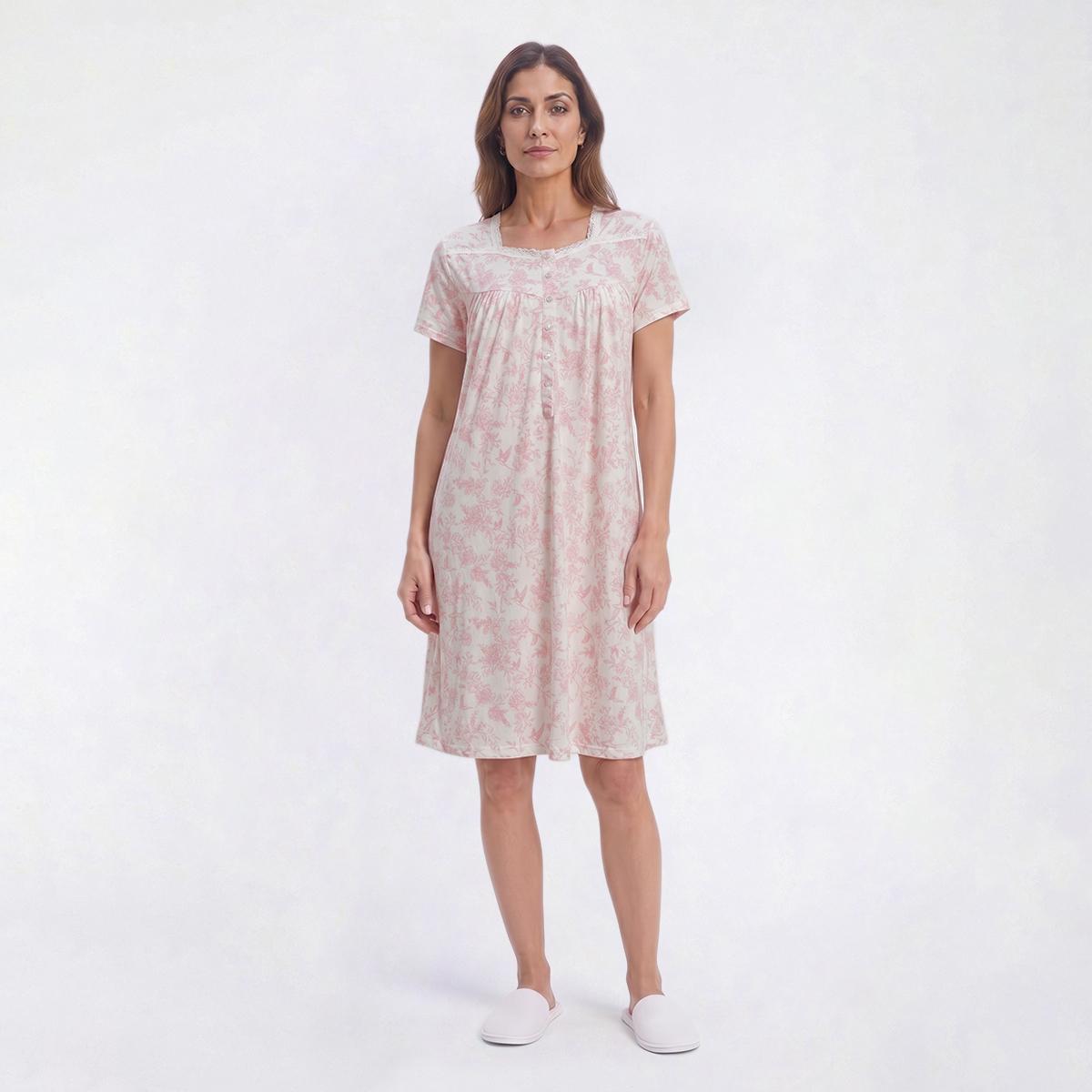 Click here for Womens Elizabeth & Nicole Garden Toile Lace Henley... prices